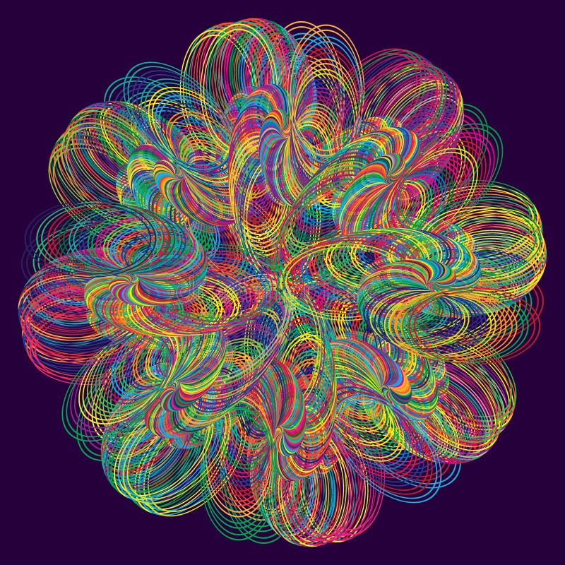 Multicolor Spiral Background, Modern Beauty Computer Generated Art ...