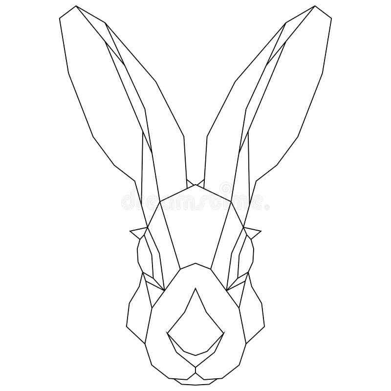 Polygonal Abstract Rabbit Silhouette Stock Illustrations – 90 Polygonal ...