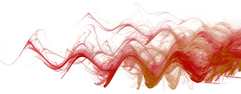 Abstract Linear Red Wavy Pattern, Wave, Isolated Element Stock Photo ...