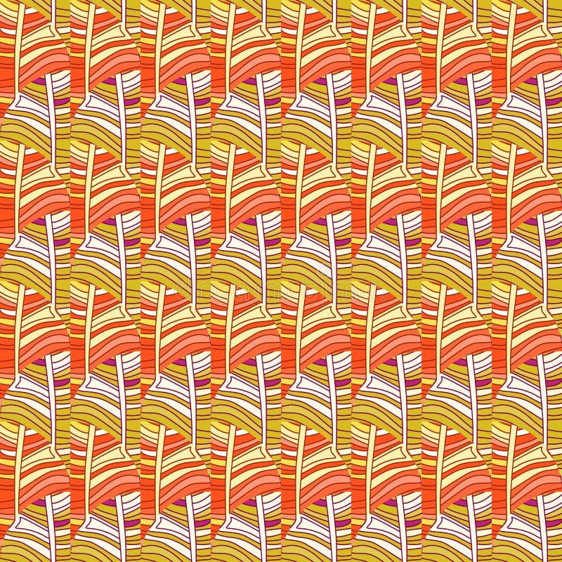 Abstract Linear Seamless Pattern. Outline Waves Tile Endless Wallpaper ...