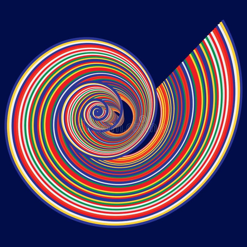 Abstract Linear Spiral Design Element Stock Vector - Illustration of ...