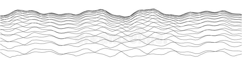 Abstract Linear Wave Pattern Landscape for Artistic and Design Projects ...