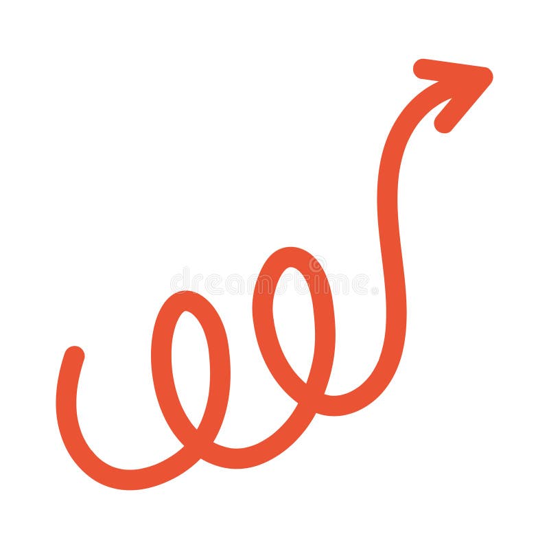 Abstract Lined Arrow Looped Artistic Motion Flow Stock Illustration ...