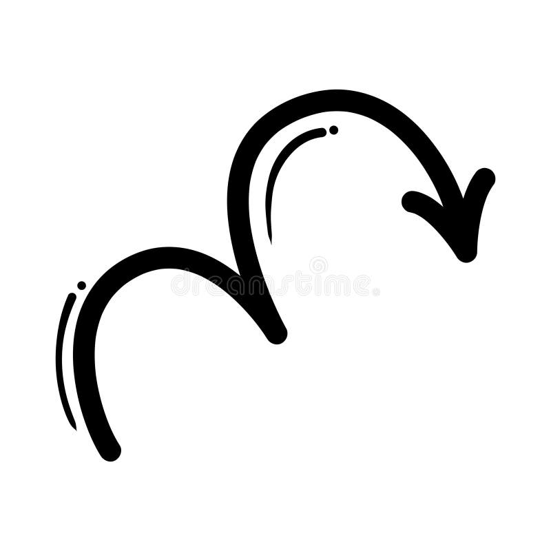 Abstract Lined Arrow Looping Artistic Sketch Stock Illustration ...