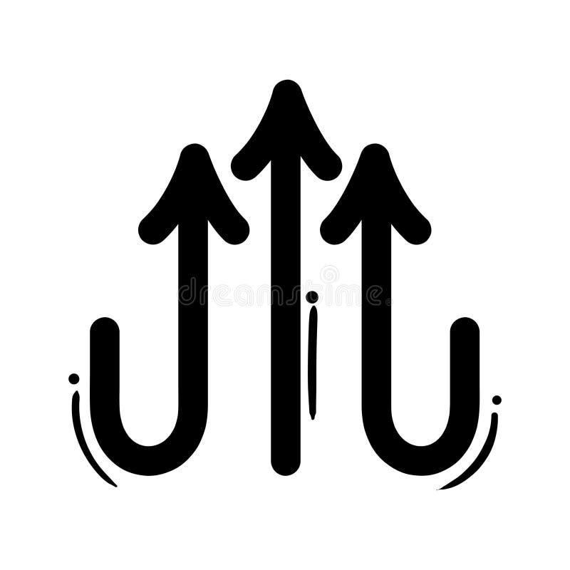 Abstract Lined Arrow Multiple Upward Artistic Stock Illustration ...