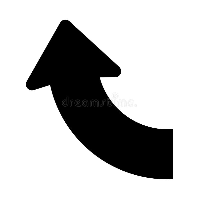 Abstract Lined Arrow Thick Curve Freeform Design Stock Illustration ...
