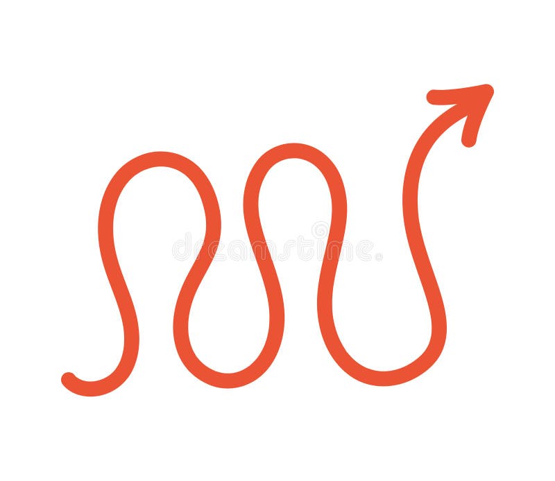 Abstract Lined Arrow Wavy Artistic Motion Flow Stock Illustration ...