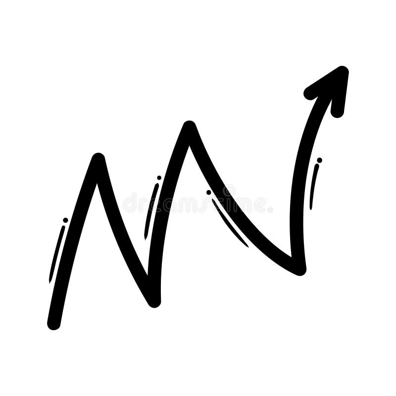 Abstract Lined Arrow Zigzag Freeform Artistic Line Stock Illustration ...
