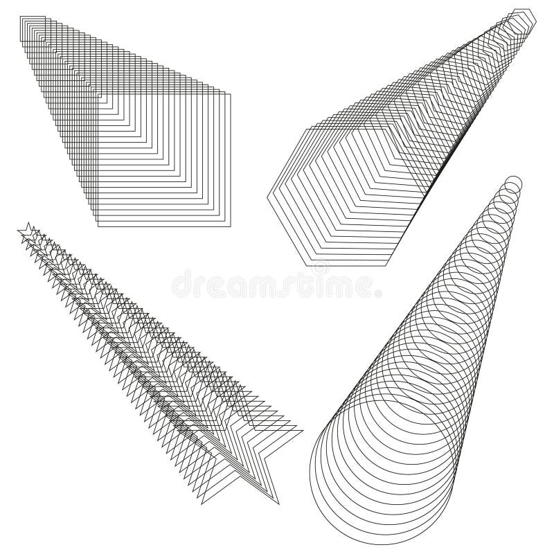 Geometric Figures Icons Isolated on White Background Stock Vector - Illustration of black ...