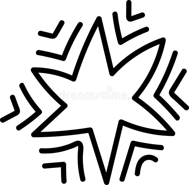Abstract Lined Star Snowflake Stock Illustration - Illustration of ...