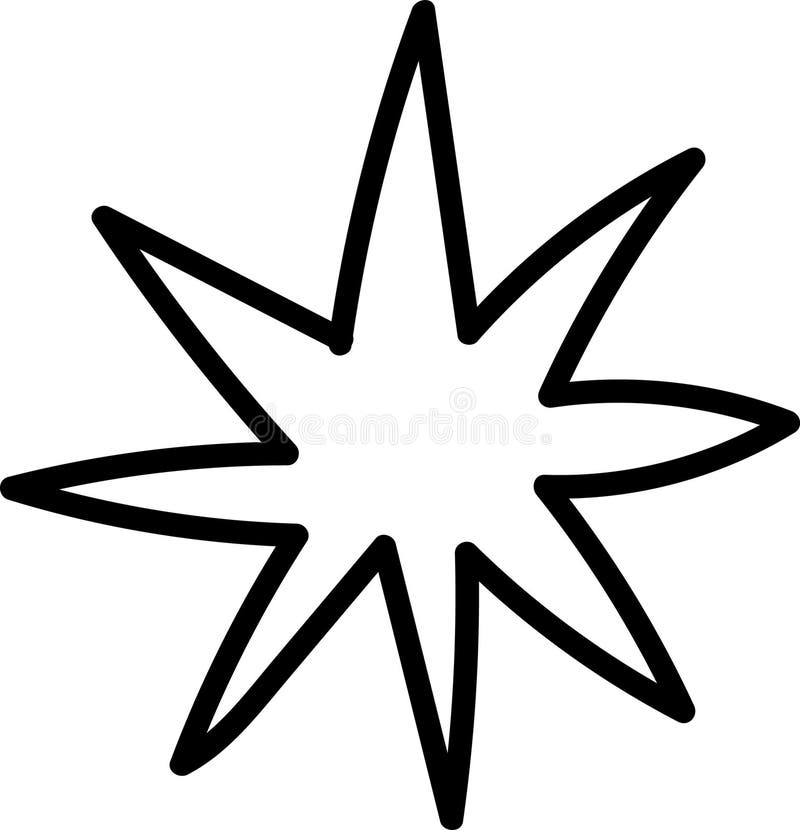 Abstract Lined Star stock illustration. Illustration of motion - 370074699
