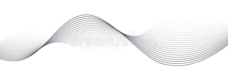 Abstract Lines Background Isolated, Twisted Curve Lines, Undulate Wave ...