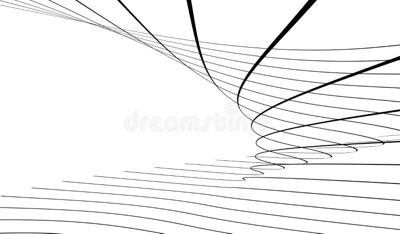 Abstract Building from the Lines Stock Vector - Illustration of corner ...