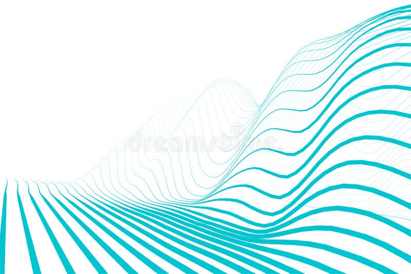 Abstract Lines Background in Turquoise Color Design Stock Vector ...
