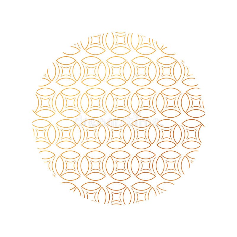 Abstract Lines Pattern in Circle Stock Vector - Illustration of orange ...