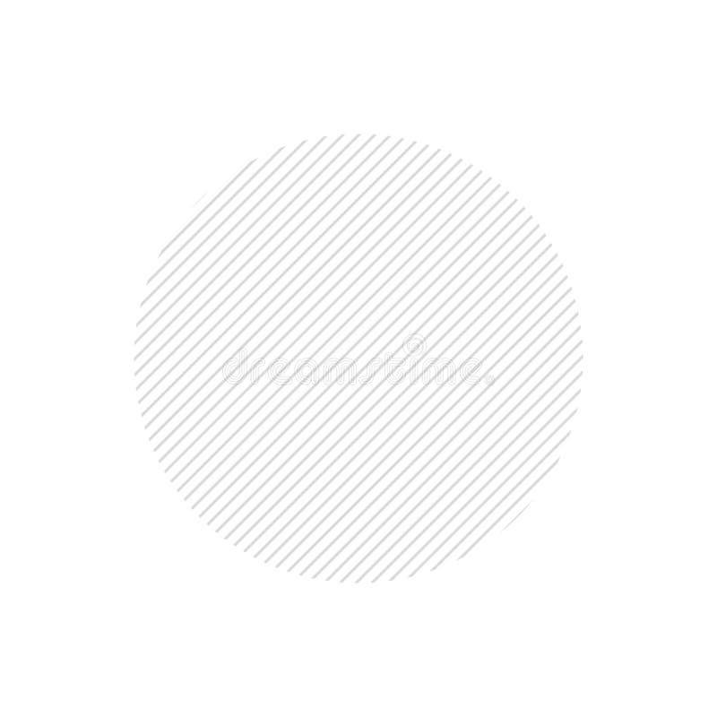 Abstract Lines Circle. Thin Lines Halftone Circle Element. Parallel ...