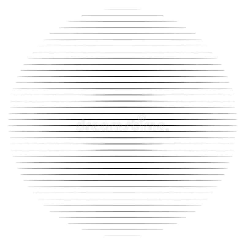Abstract Lines Circle. Thin Lines Halftone Circle Element. Parallel ...