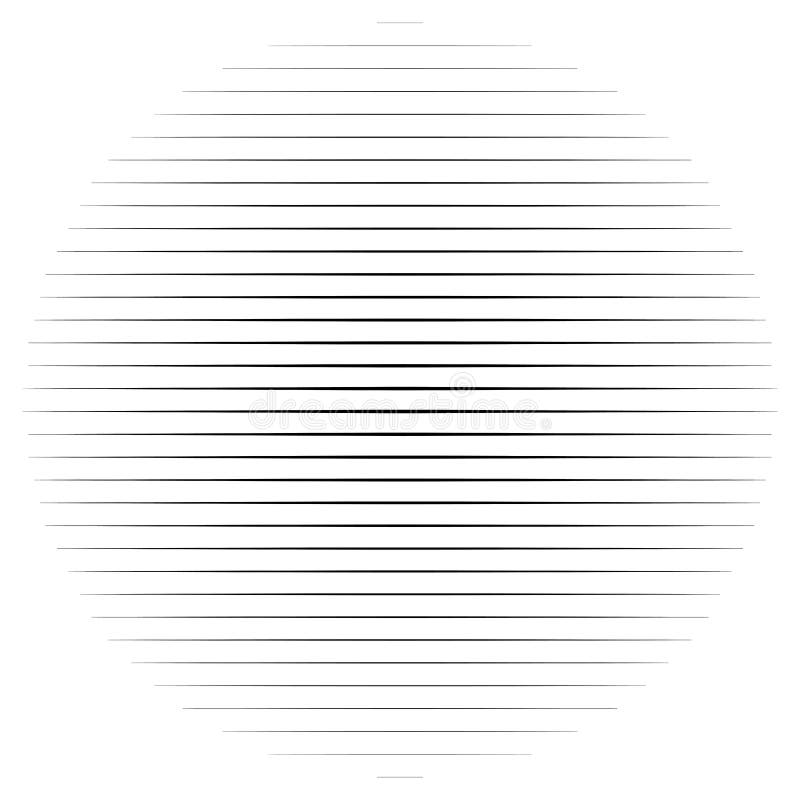 Abstract Lines Circle. Thin Lines Halftone Circle Element. Parallel ...