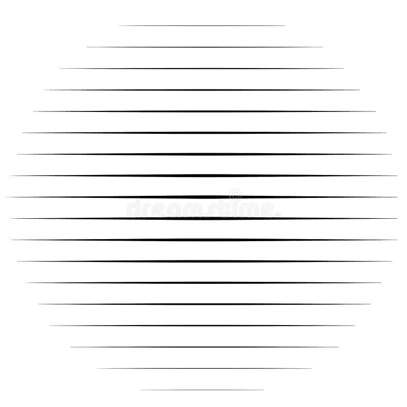 Abstract Lines Circle. Thin Lines Halftone Circle Element. Parallel ...