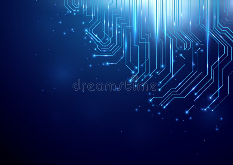 Abstract Lines Circuit Lights Technology Digital Hi Tech Concept Stock ...