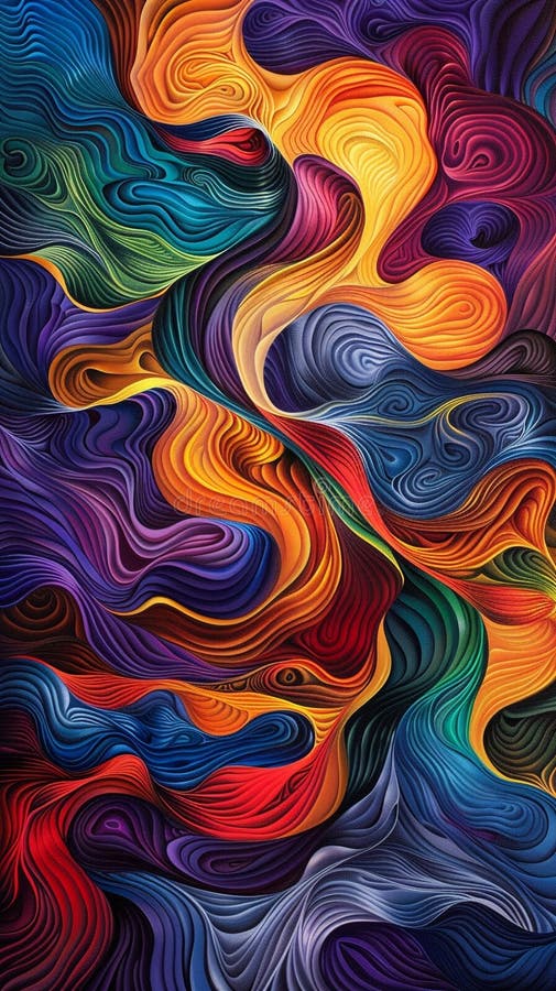 Abstract Lines and Colors Creating a Captivating Backdrop Stock ...