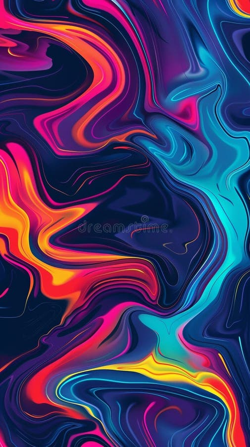 Abstract Lines and Colors Creating a Dynamic Pattern Stock Illustration ...