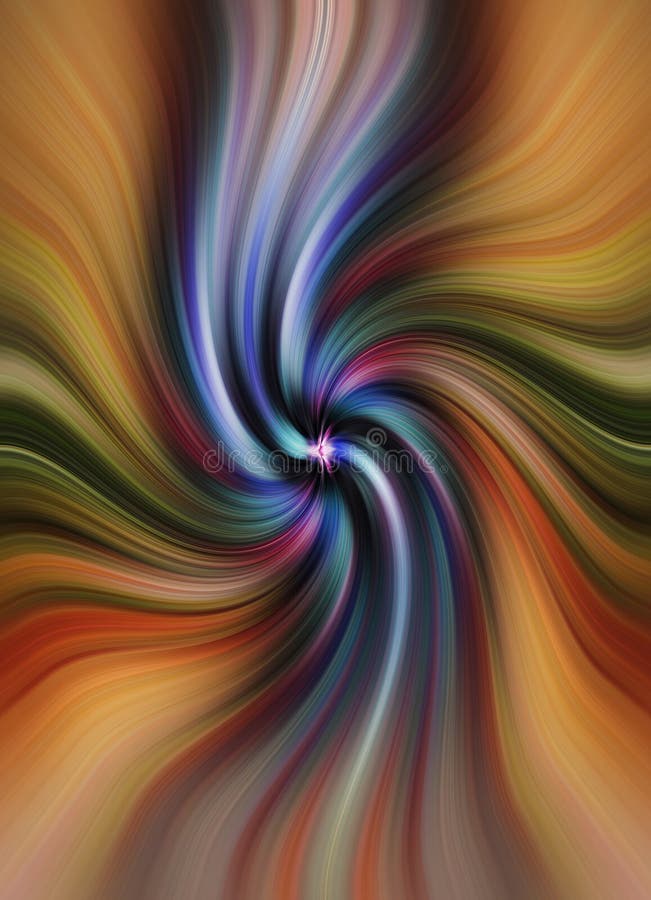 Abstract, Lines And Colors Twisting, Graphic Art Stock Illustration ...