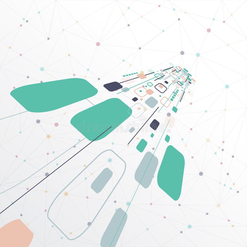 Abstract Lines Modern Technology Design for Internet Communication and ...