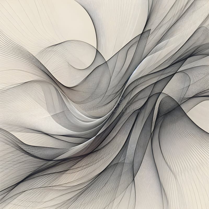 Abstract Lines Creating a Beautiful Wave Pattern Stock Illustration ...