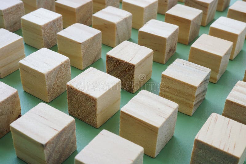 Abstract Lines of Cubes. Symbolizes Lack of Creativity and Repetitive ...