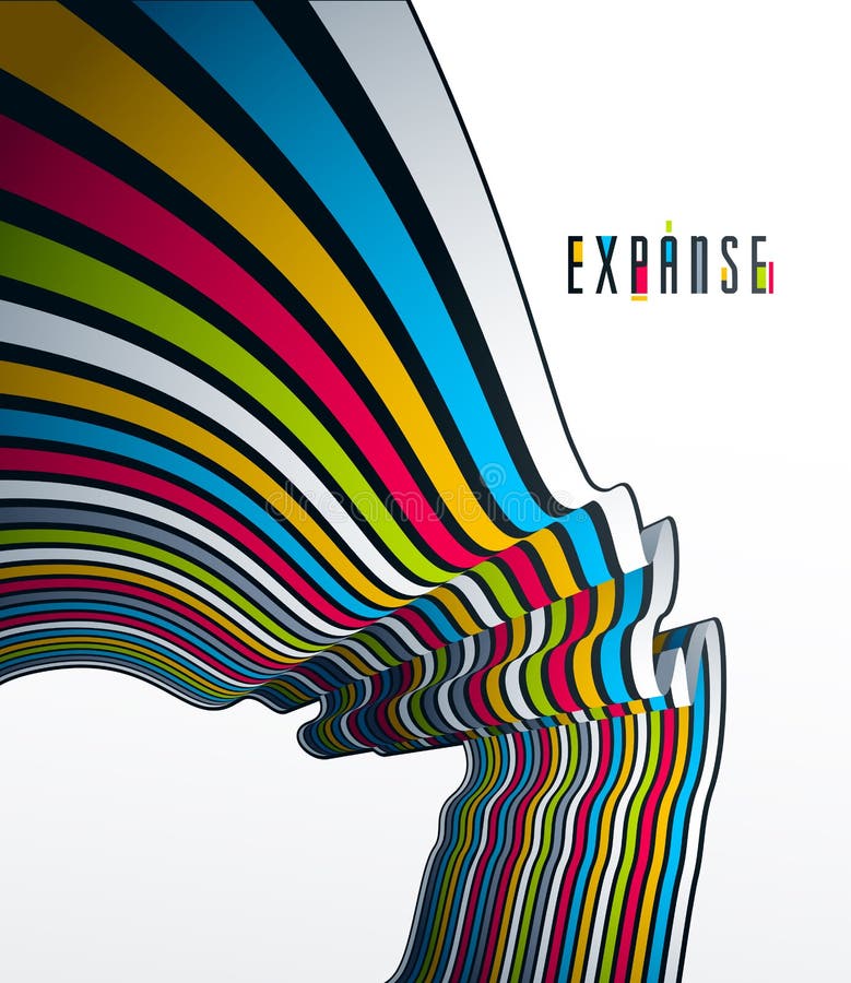 Abstract Lines in 3D Dimensional Perspective Abstract Vector Background ...