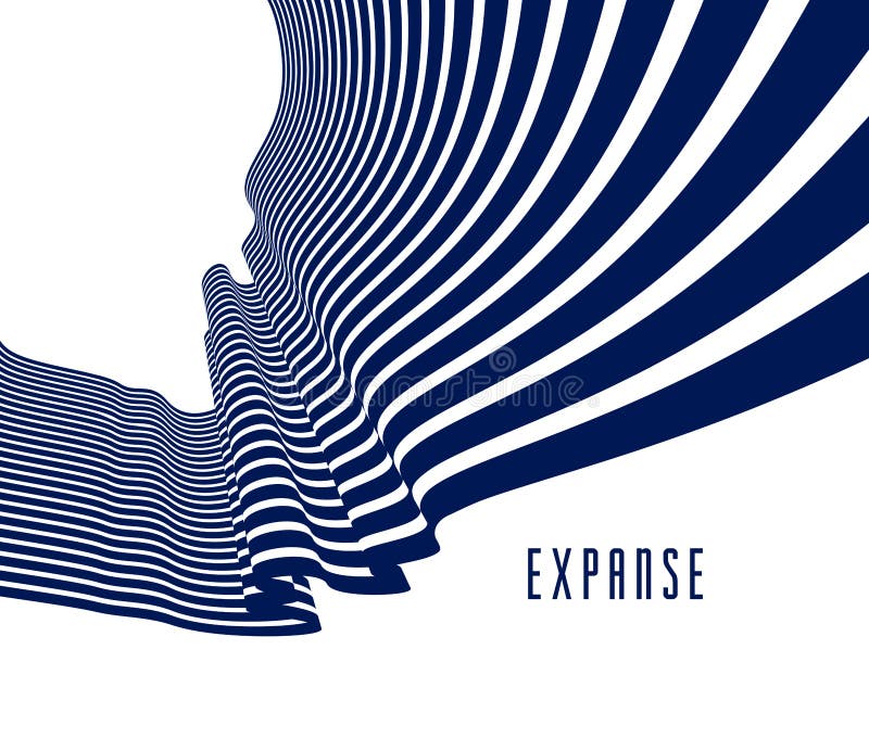 Abstract Lines in 3D Dimensional Perspective Abstract Vector Background ...