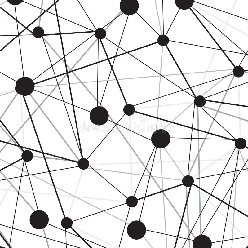 Abstract Lines and Dots of Global Connections Stock Vector ...