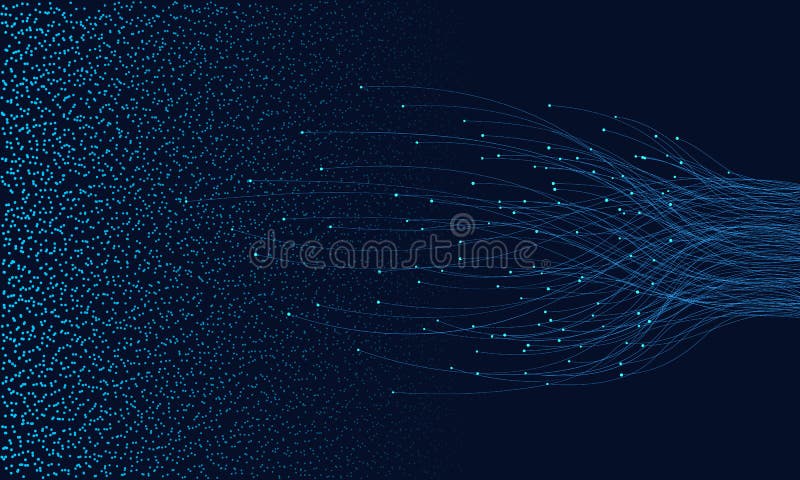 Abstract Lines with Dots Over Dark Background. Connecting or Big Data ... Abstract Lines with Dots Over Dark Background. Connecting or Big Data ...