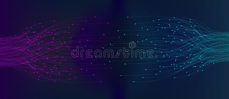 Abstract Lines with Dots Over Dark Background. Connecting or Big Data ... Abstract Lines with Dots Over Dark Background. Connecting or Big Data ...