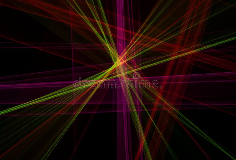 Abstract Red Lines Drawn by Light on a Black Background Stock Image ...