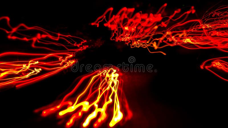 Abstract Lines of Fire Forming Various Shapes Stock Photo - Image of ...