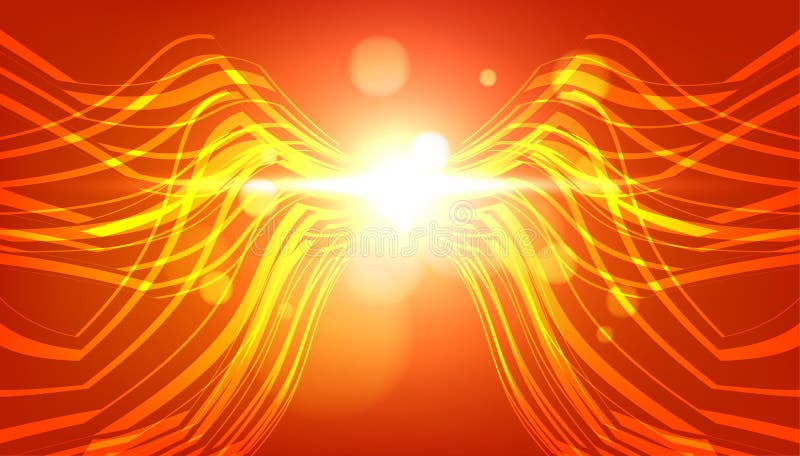 Abstract Lines Fire Phoenix Wing Background Stock Vector - Illustration ...