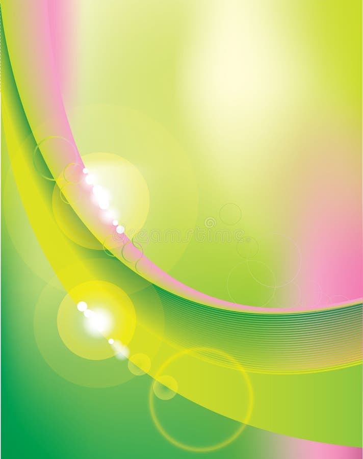 Abstract Lines with Fresh Contrast Colors of Light Green and Pink Stock ...
