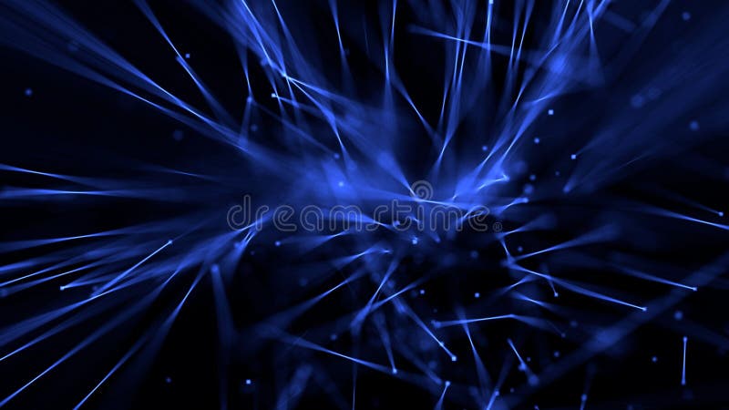 Abstract Lines Glow with Depth of Field Blue Stock Illustration ...