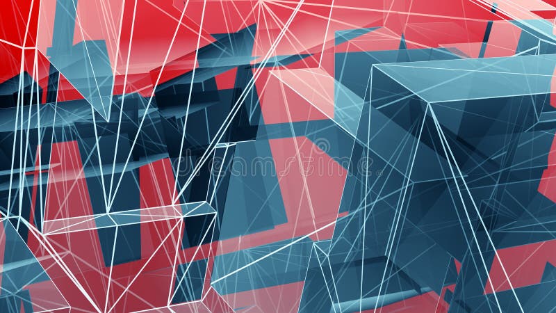 Cubism Lines Abstract Background Red Graphic Avant-garde Effect 3D ...