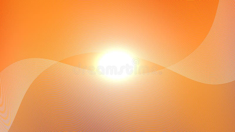Abstract Lines Illuminated Light Color Gradient in Orange Background ...