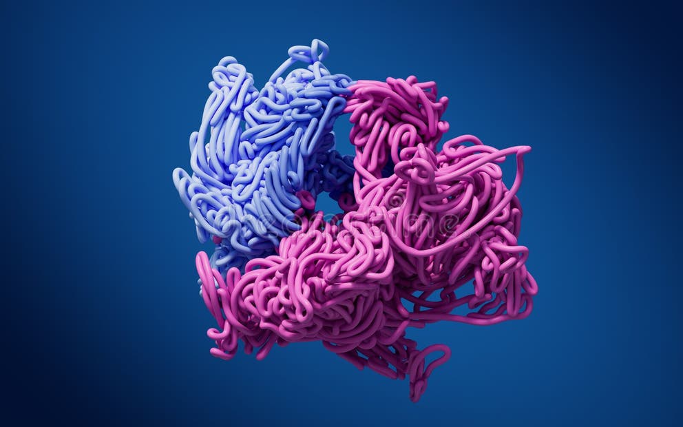 Abstract Lines Intertwine, 3d Rendering Stock Illustration ...