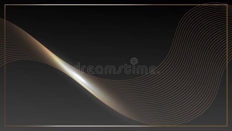 Abstract Lines Lighting Effect with Frame on Dark Background Stock ...
