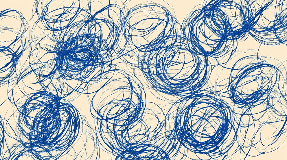 Abstract Lines and Notebook Scribbles Graphic Design Stock Illustration ...