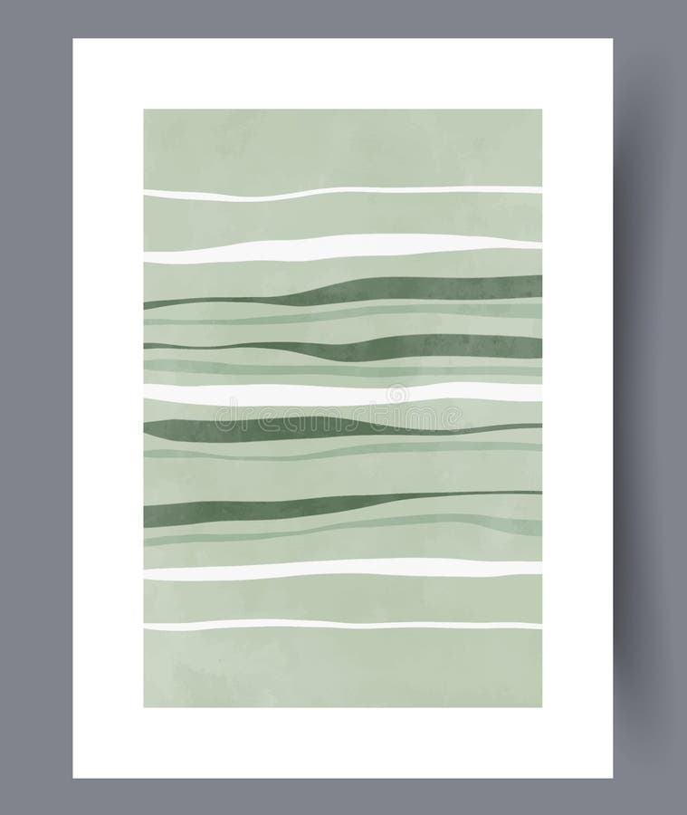 Abstract Lines Parallel Stripes Wall Art Print Stock Vector ...
