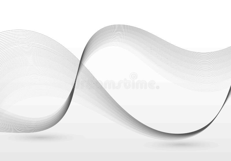 Abstract Lines Pattern Design Decorative Artwork. Simple Swirl Wavy ...