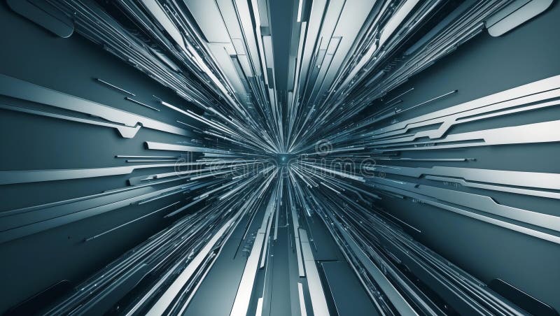 Abstract Lines Radiate Outward, Striking Visual Effect that Conveys ...