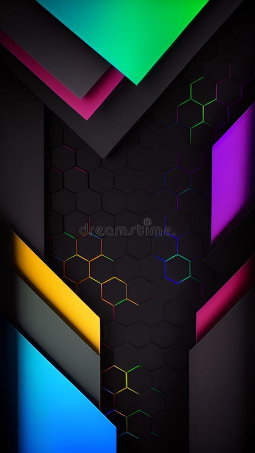 Abstract Lines and Shapes of Geometric Intensity Color Background Stock ...