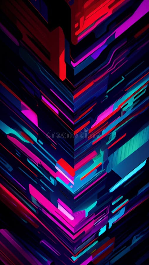Abstract Lines and Shapes of Geometric Intensity Color Background Stock ...